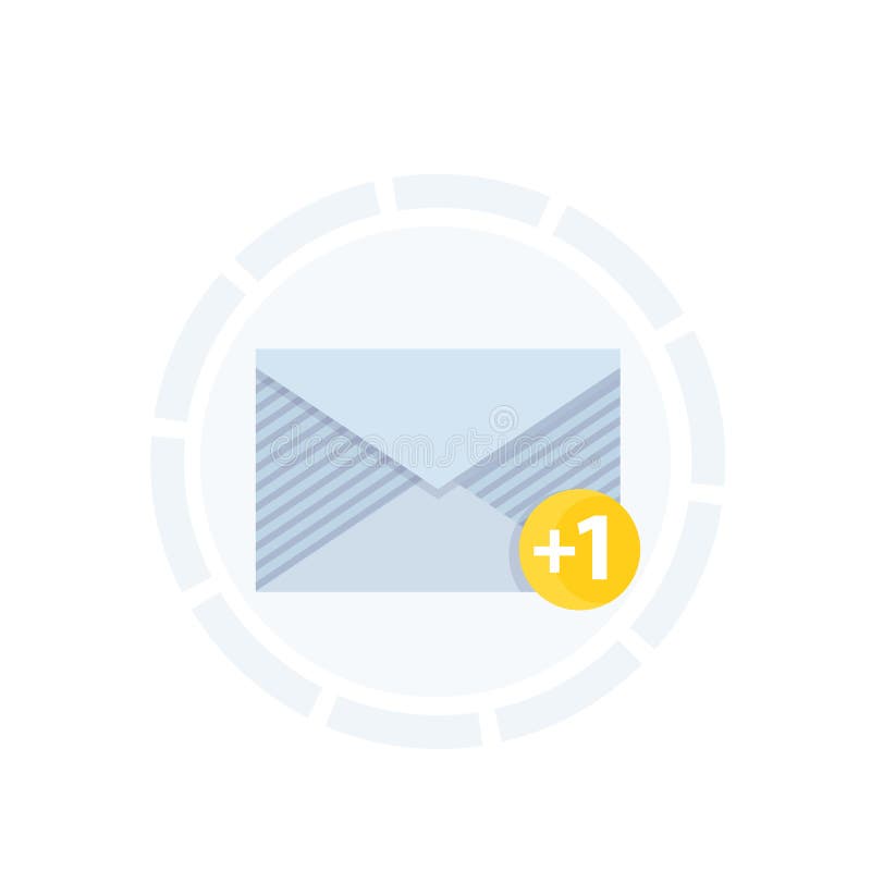 Incoming Message, Mobile Mail Icon Stock Vector - Illustration of email ...