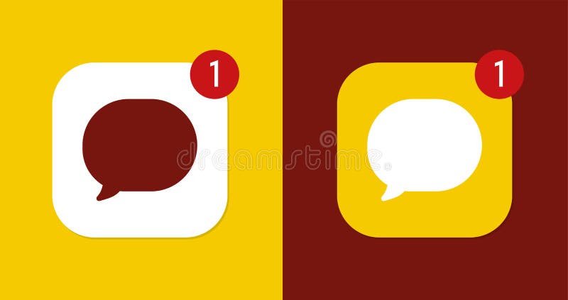 Incoming Message. Notification Icon - Oval Speech Bubble Stock Vector ...