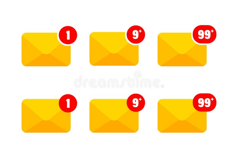 Incoming Message Notification Vector Illustration. New Email ...