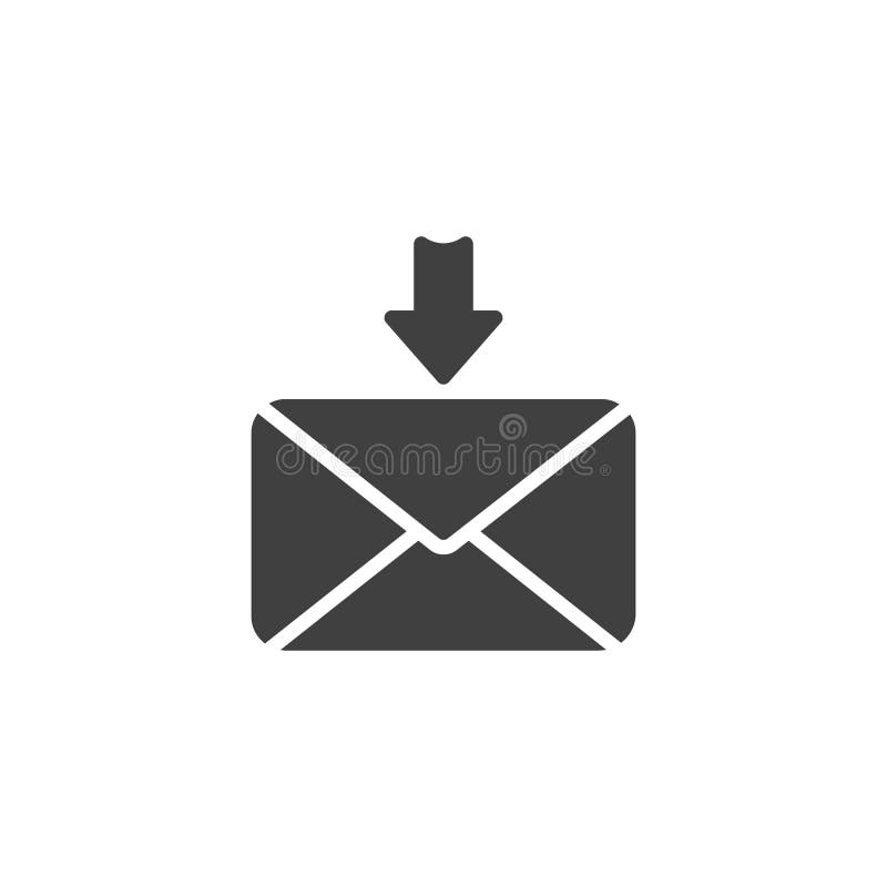 Incoming mail icon vector stock vector. Illustration of contact - 108080855