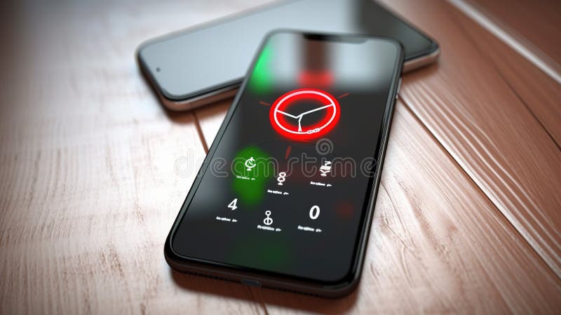 Incoming and Outgoing Calls, Syncronization. Mobile Phone and Ar Stock ...