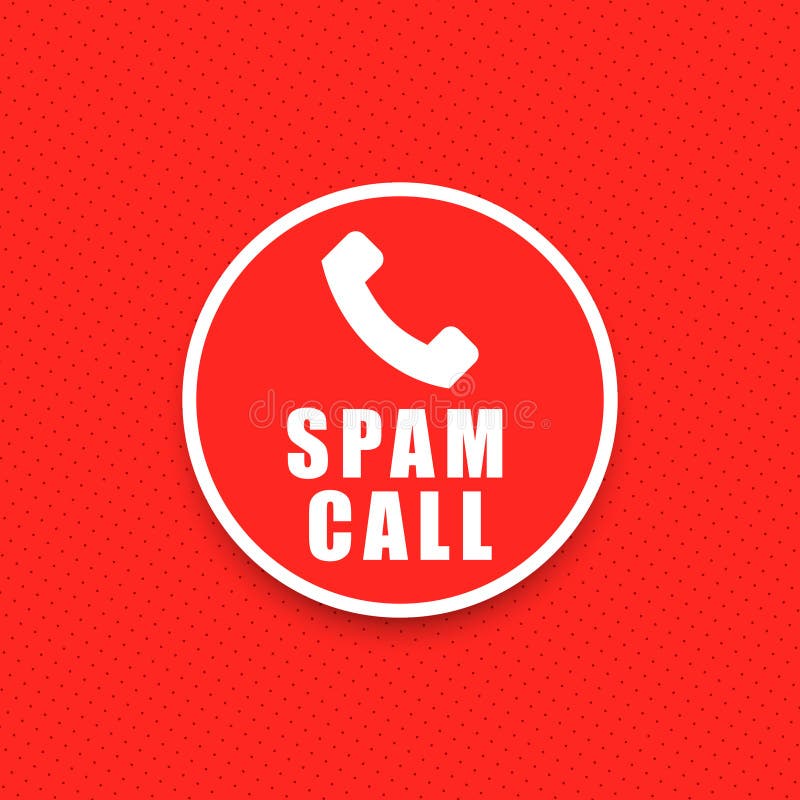 Incoming Scam Phone Call Fraud Warning Red Background Stock Vector ...