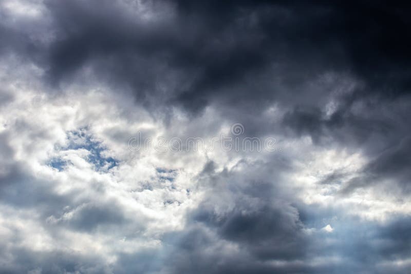 Incoming Storm Close-up Cloudscape at March Daylight in Continental ...