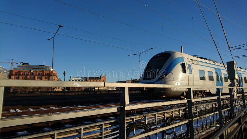 Incoming Train editorial stock photo. Image of tracks - 64381873