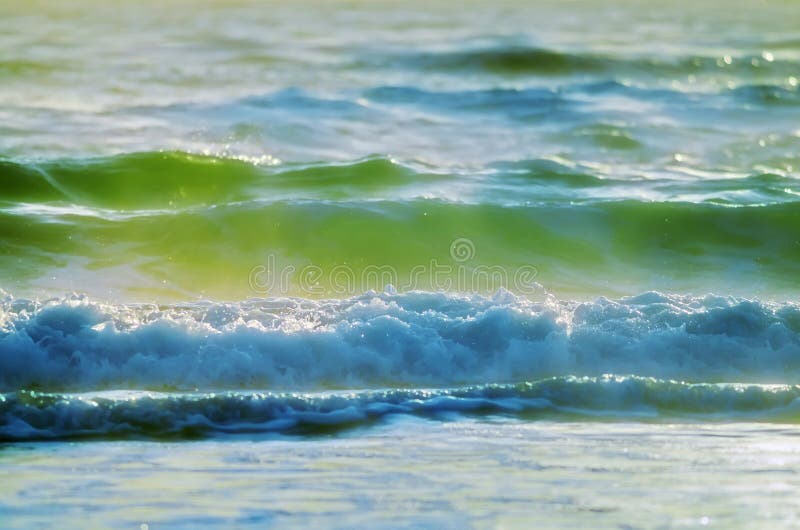 Incoming Waves Rolling Onto the Shore Stock Image - Image of tide ...