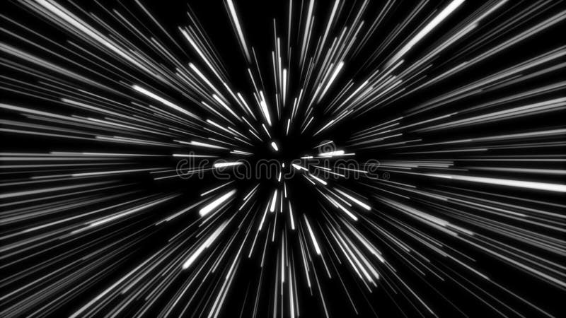 Incoming White Lines Background Loop. Coming Multicolor Particles ...