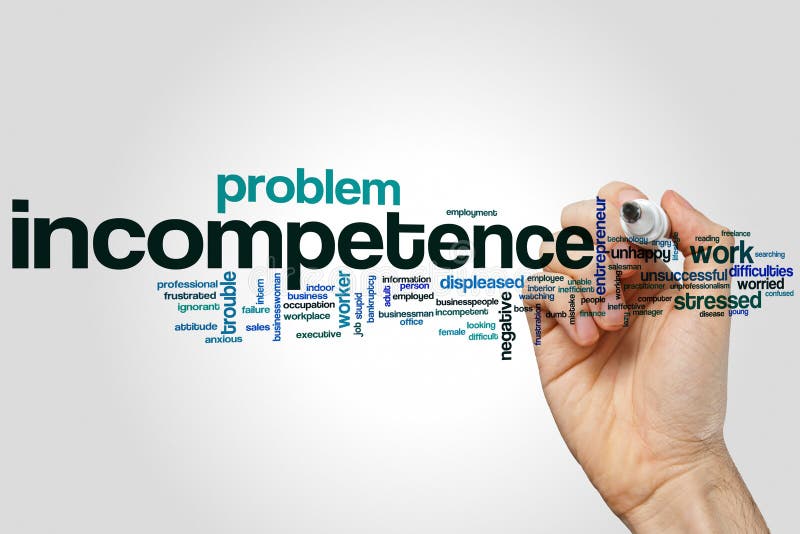 Incompetence word cloud stock photo. Image of people - 88379966