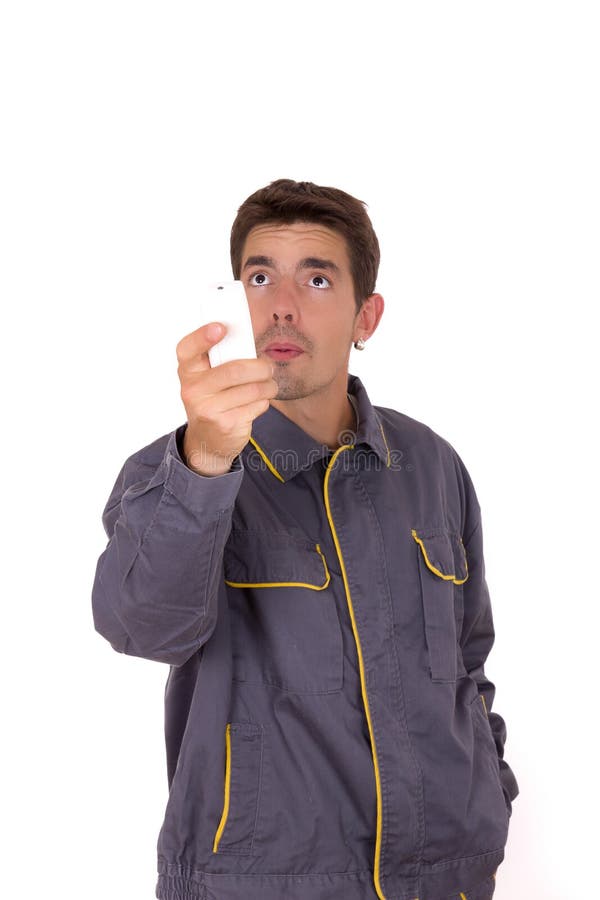 Incompetent man worker stock photo. Image of good, young - 34427870