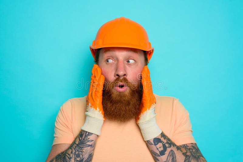Incompetent Worker is Unsure and Worried about His Work Stock Photo ...