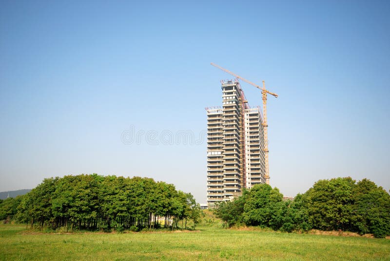 Incomplete Building stock image. Image of building, equipment - 13095159