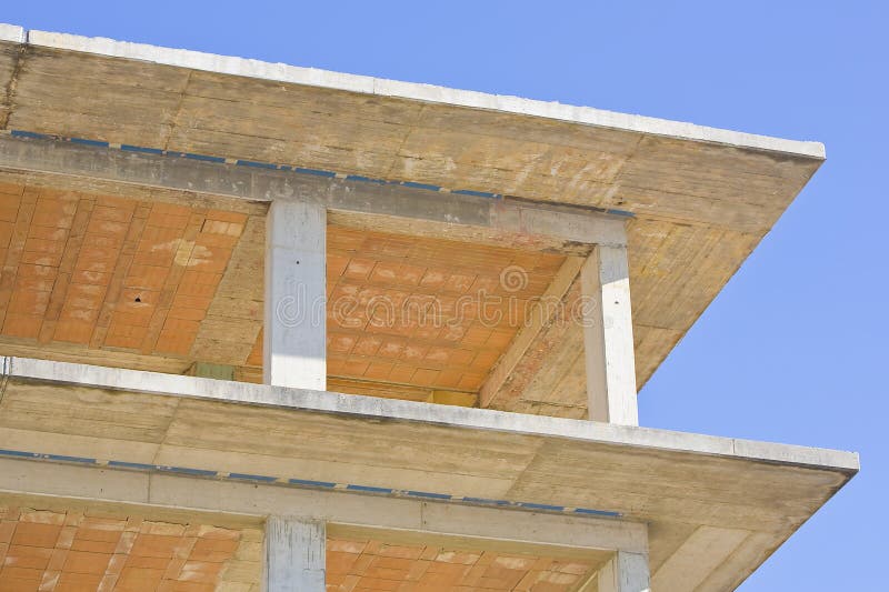 Incomplete Building Concrete Construction Frame for the Construction of ...