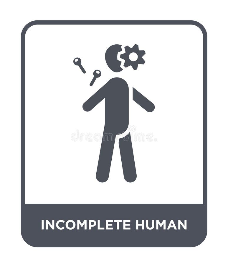 Incomplete Human Vector Linear Icon Isolated on Transparent Background ...