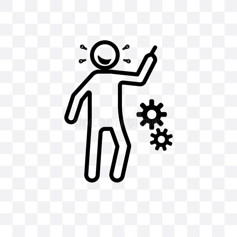 Incomplete Human Vector Linear Icon Isolated on Transparent Background ...