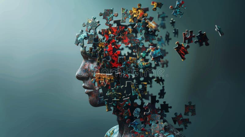 Incomplete Puzzle Symbolizing Distorted Thinking Patterns in Cognitive ...