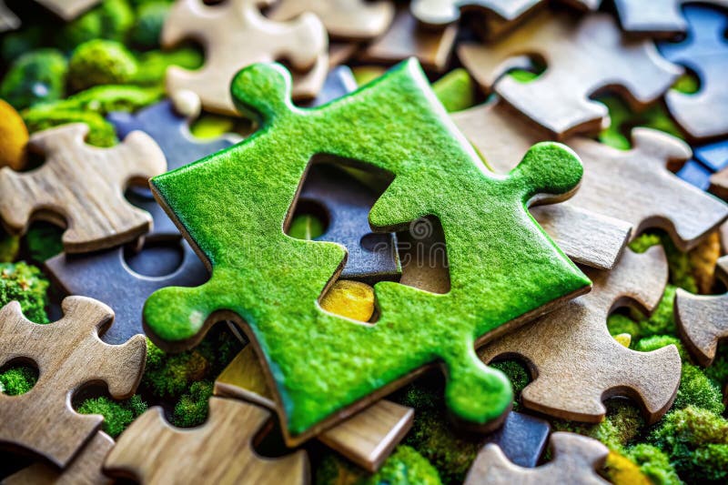 Incomplete Recycling Puzzle a Visual Metaphor for Environmental ...