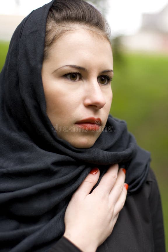 Inconsolable widow stock photo. Image of funeral, mourner - 6566786