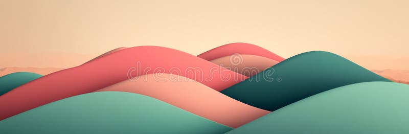 Inconspicuous Header with an Elegant Abstract Wave Illustration Using ...