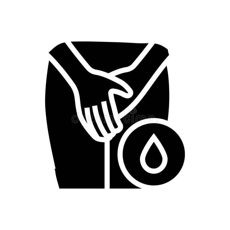 Incontinence Urology Glyph Icon Vector Illustration Stock Vector