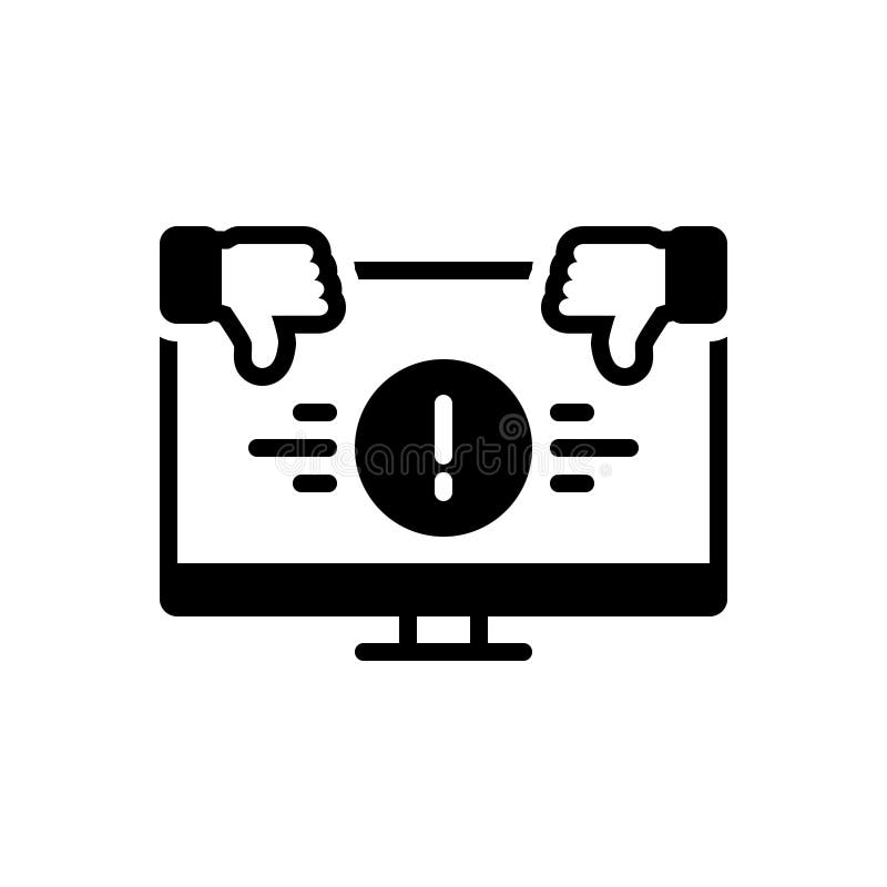 Black Solid Icon for Inconvenient, Uncomfortable and Unhandy Stock ...