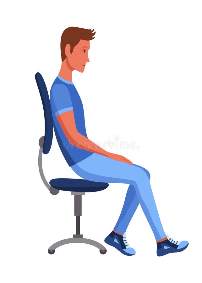 Correct Posture Sitting Education Stock Illustrations – 117 Correct ...