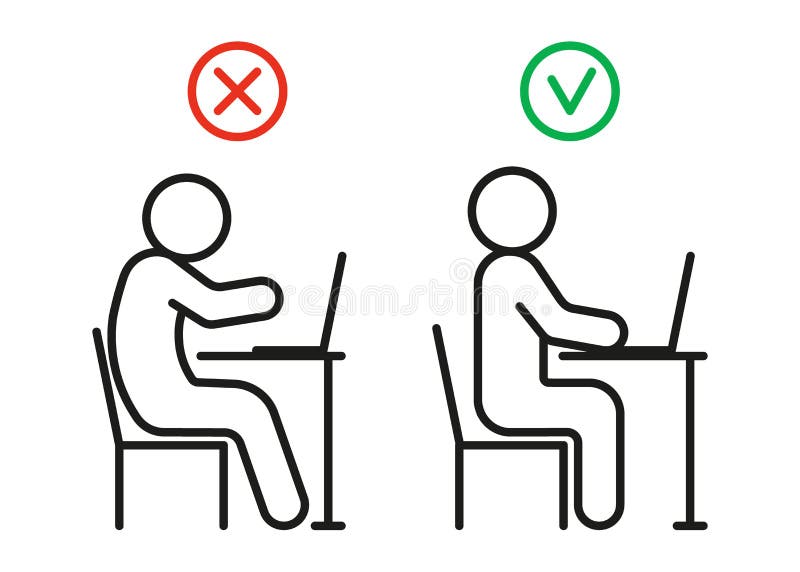 Good Sitting Posture Clip Art