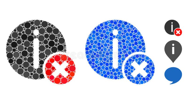 Incorrect Info Mosaic Icon of Circle Dots Stock Vector - Illustration ...