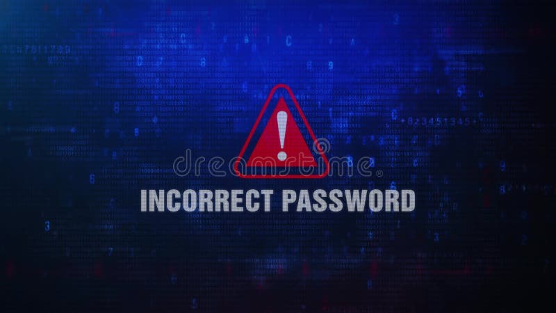 Wrong Password Warning Error Alert Text on Computer Screen Stock Video ... Wrong Password Warning Error Alert Text on Computer Screen Stock Video ...