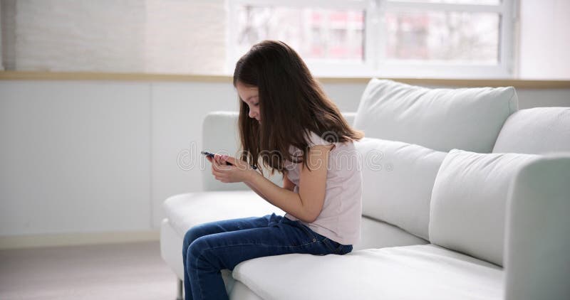 Incorrect Posture and Backache Using Smartphone Stock Image - Image of ...