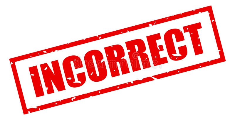 Incorrect Vector Rubber Stamp Stock Vector - Illustration of result ...