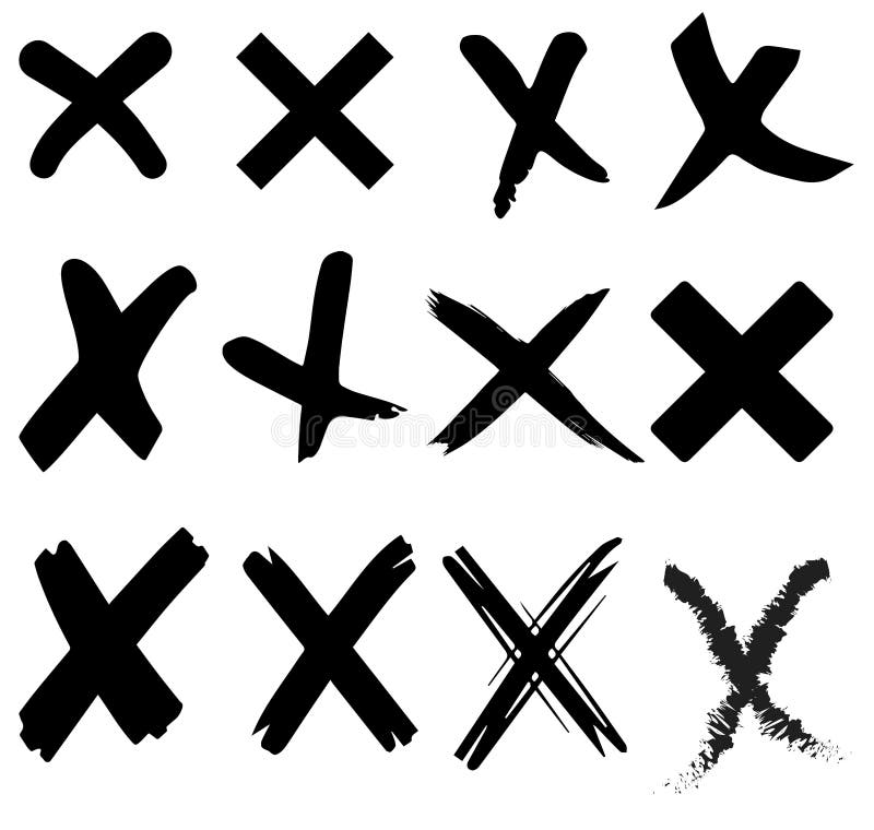 Incorrect Wrong Cross Signs Stock Vector - Illustration of cross ...