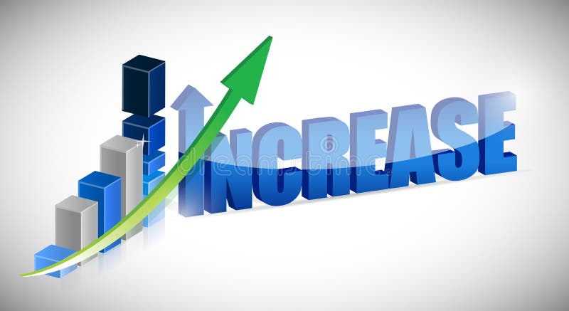 Increase Business Chart and Word Stock Illustration - Illustration of ...