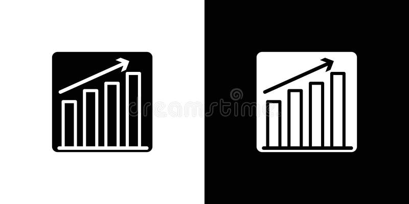 Increase Chart Icon Isolated Flat Vector in Outline Stock Illustration ...