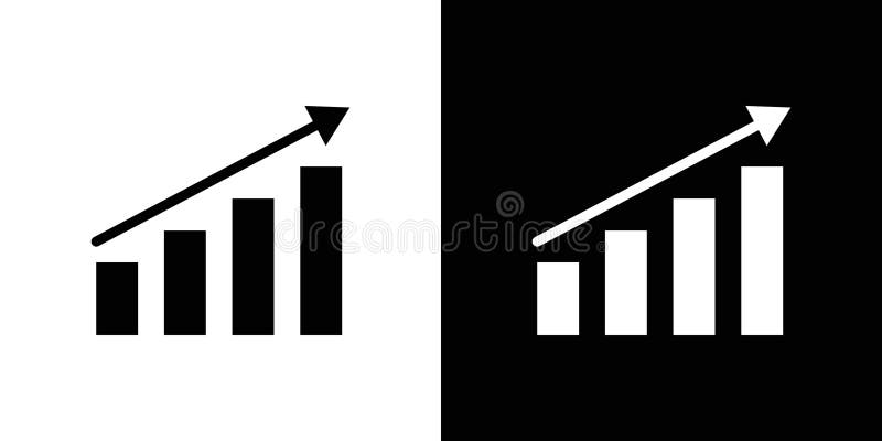 Increase Chart Icon (2) Logo Set Vector Stock Vector - Illustration of ...