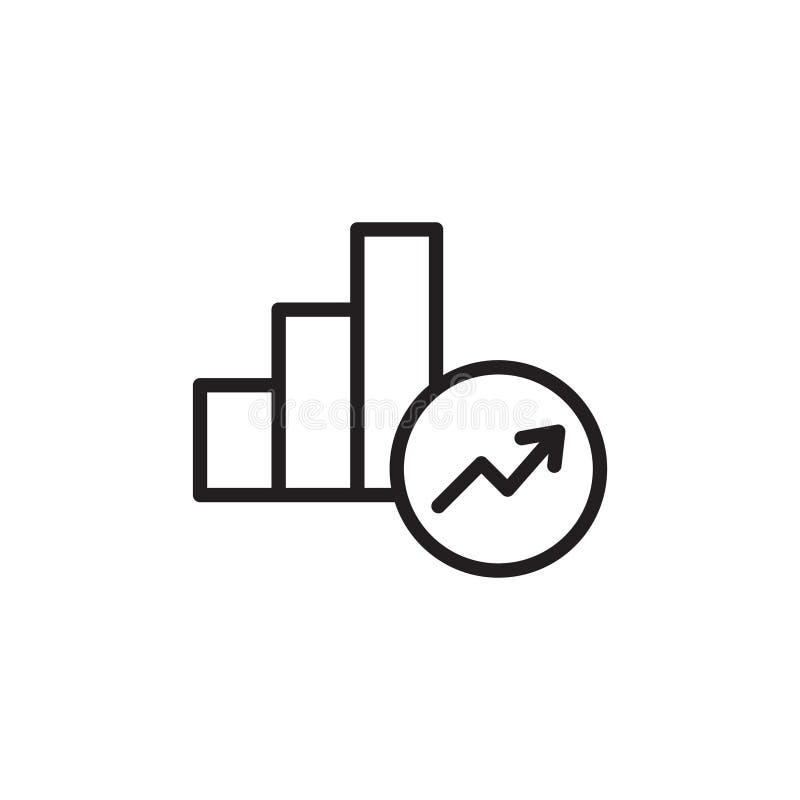 Increase Chart Icon Outline Vector for Web Ui Stock Vector ...