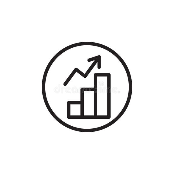 Increase Chart Icon Outline Vector for Web Ui Stock Vector ...