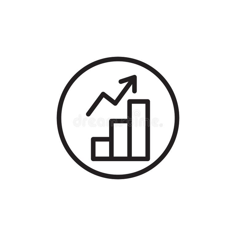 Increase Chart Icon Outline Vector for Web Ui Stock Vector ...