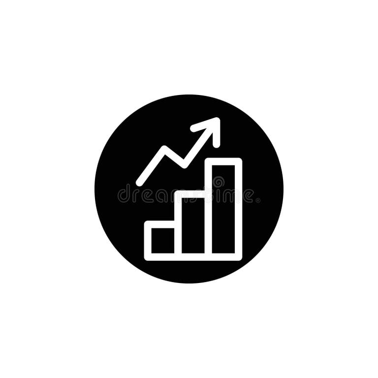 Increase Chart Icon Web Design in Vector Stock Vector - Illustration of ...
