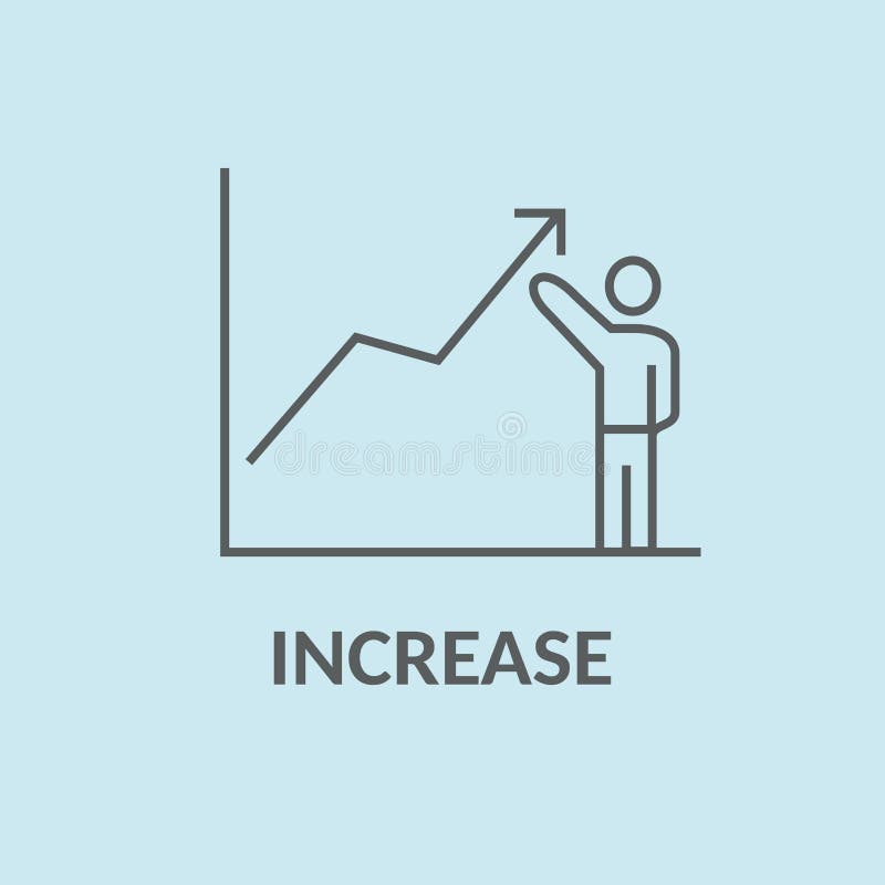 Increase Concept with Graph and Machine Stock Illustration ...