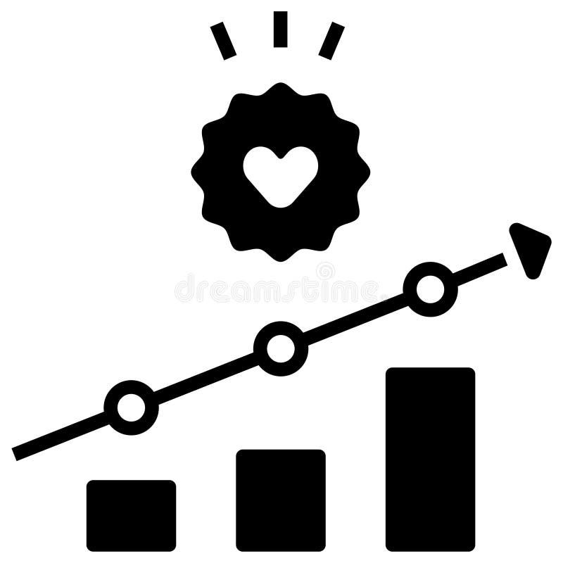 Increase Customer Loyalty Solid Illustration Stock Vector ...