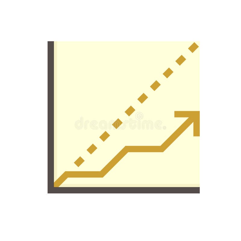 Benchmark and Increasing Graph or Chart Vector Icon Design with Up Arrow. 48x48 Pixel Perfect ...