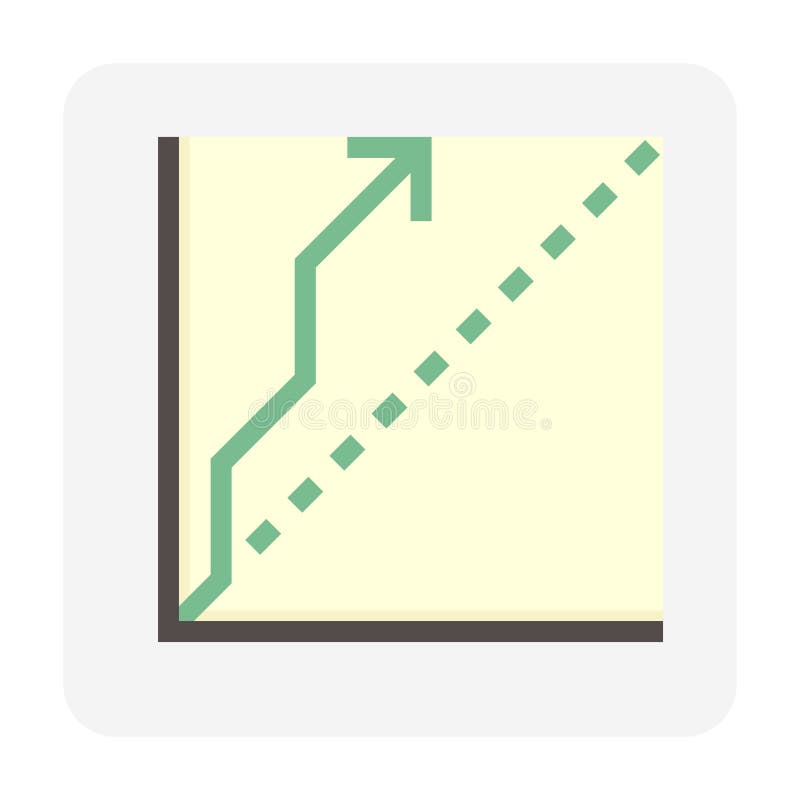 Benchmark and Increasing Graph or Chart Vector Icon Design, 48x48 Pixel ...