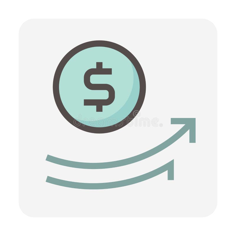 Money Coin Increase Vector Design, 48x48 Pixel Perfect and Editable Stroke Stock Vector ...