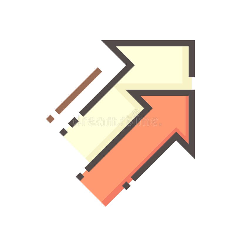 Going Up Arrow Vector Design, 48x48 Pixel Perfect and Editable Stroke ...