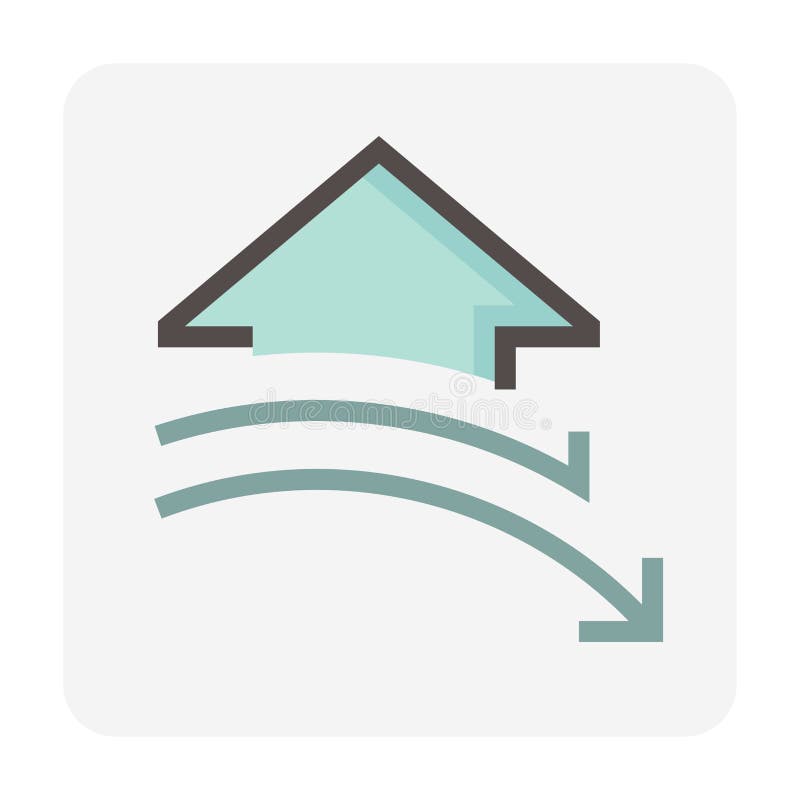 House Price or Value Decrease Vector Icon. 48x48 Pixel Perfect and ...