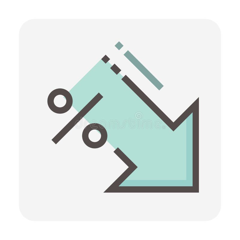 Percent Decrease Vector Design, 48x48 Pixel Perfect and Editable Stroke ...