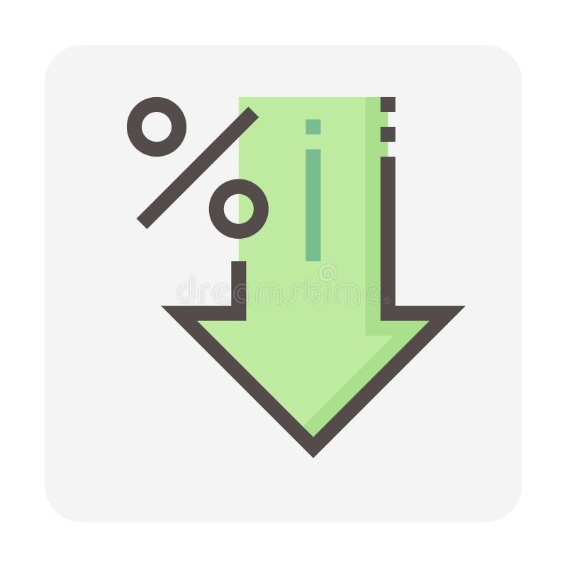 Percent Decrease Vector Design, 48x48 Pixel Perfect and Editable Stroke ...