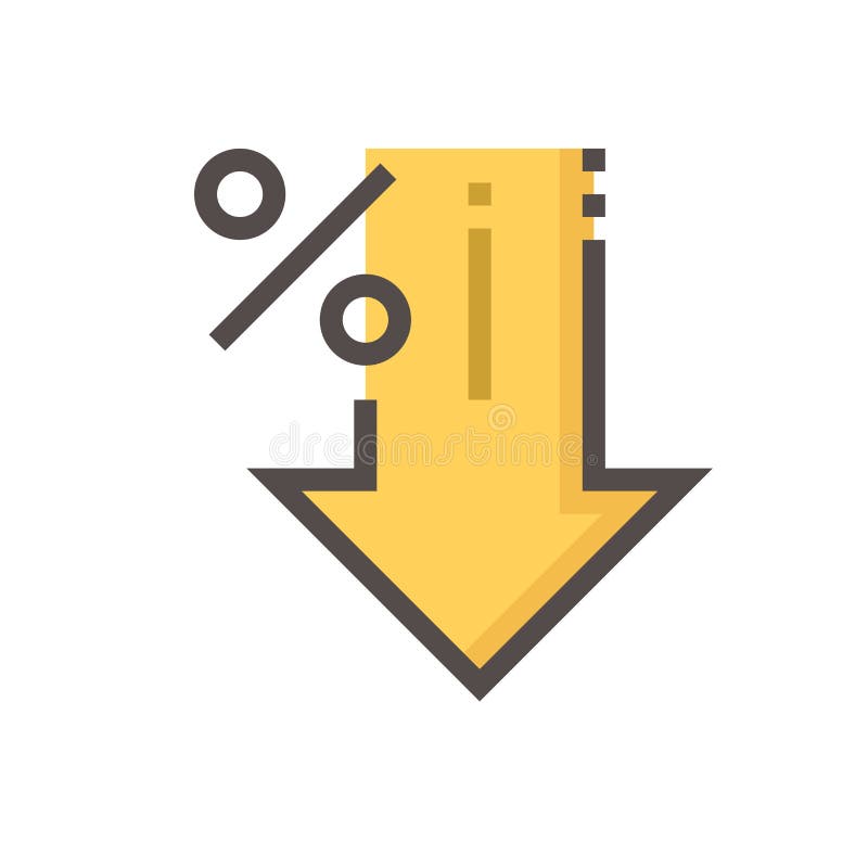 Percent decrease stock illustration. Illustration of dollar - 6709048