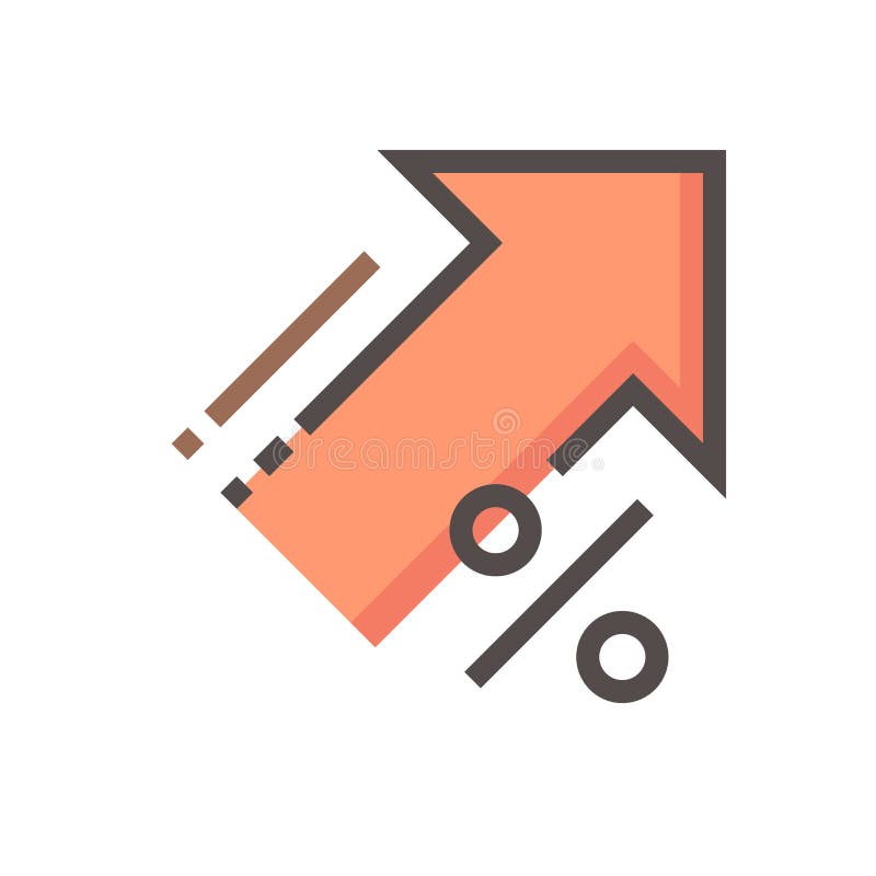 Percent Increase Vector Design. 48x48 Pixel Perfect and Editable Line ...