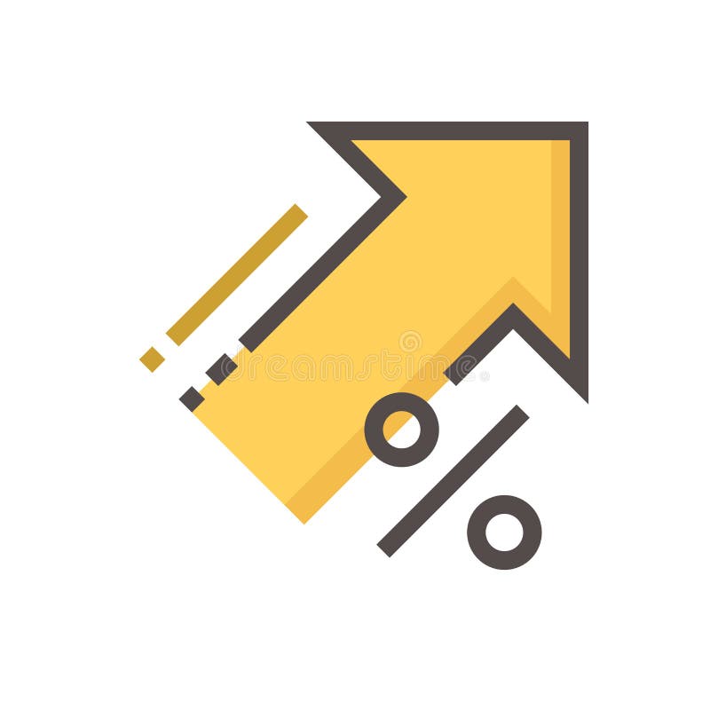 Percent Increase Vector Design. 48x48 Pixel Perfect and Editable Line Stroke. Stock Vector ...