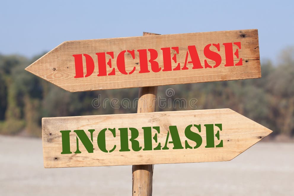 Increase Decrease Arrows Concept Stock Image - Image of improvement ...